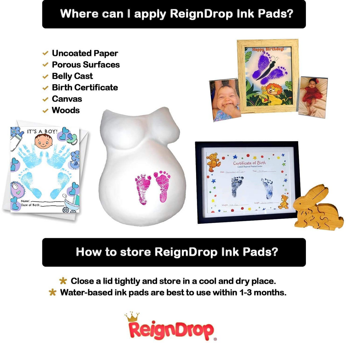 ReignDrop Ink Pad For Baby (Brown)
